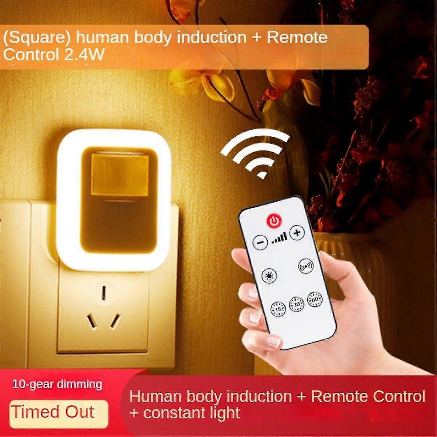 Switch LED Night Light PIR Motion Sensor Smart Night Lamp with Wireless ...