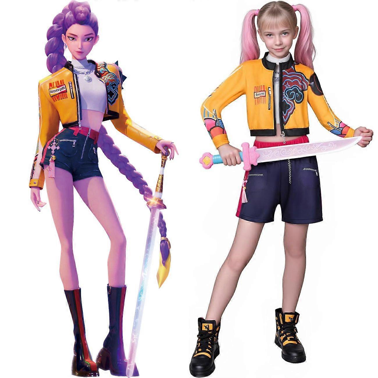 KPop Demon Hunters Cosplay Rumi Costume Fancy Dress Outfits Halloween ...