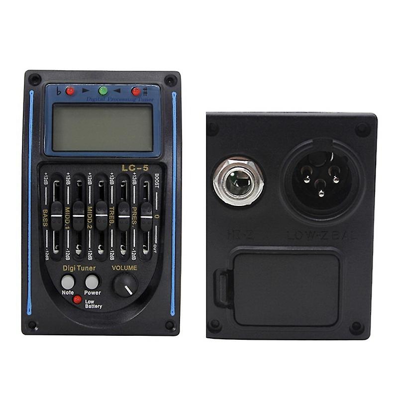 5-Band Prener LC5 Acoustic Guitar Preamp EQ LCD Piezo Equalizer | Fruugo UK