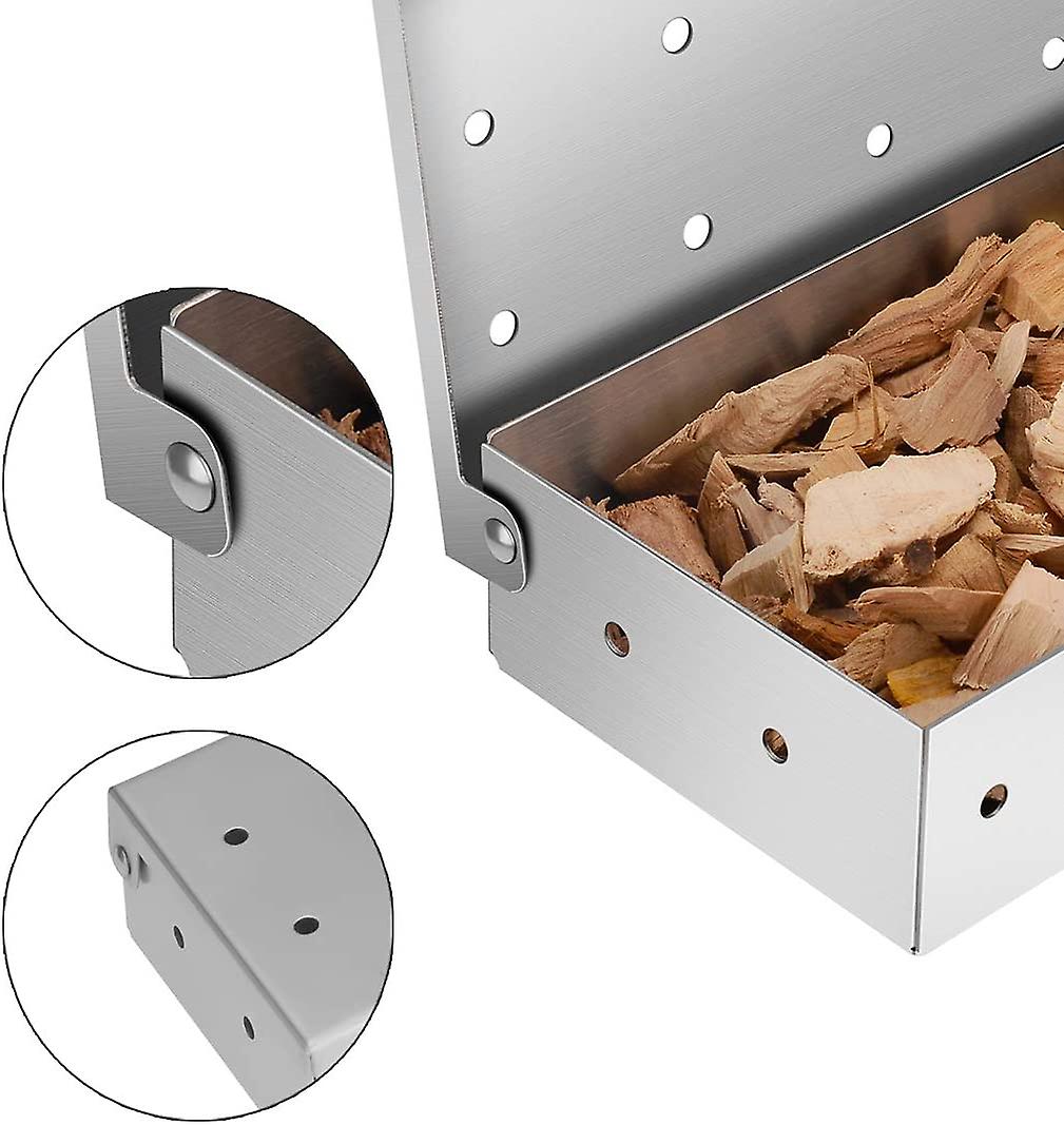 Smoker Box For Grill Bbq Wood Chips- Large Capacity Thick Stainless ...