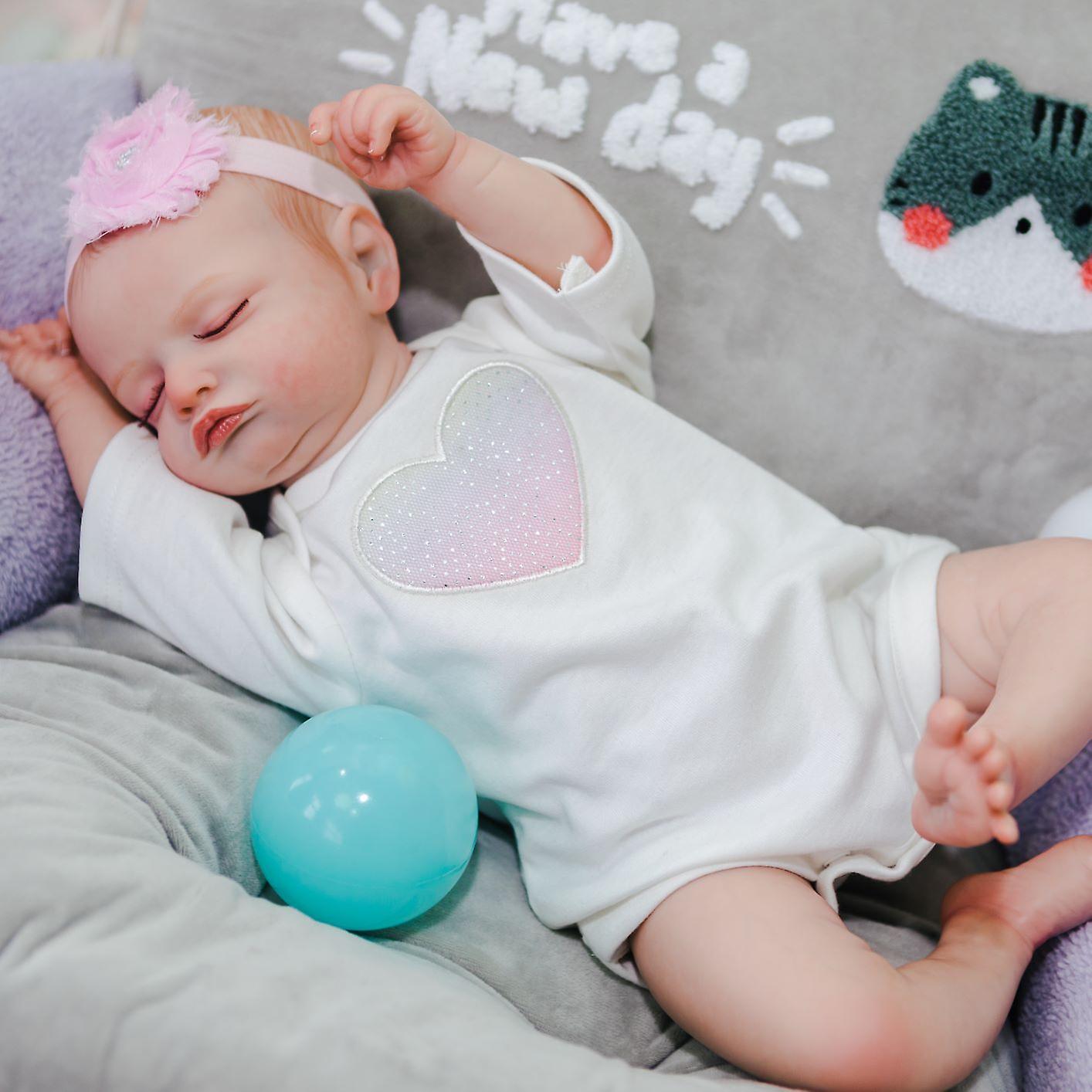 Rebirth doll 49cm rosalie bebe doll reborn baby sleeping girl oft body ...