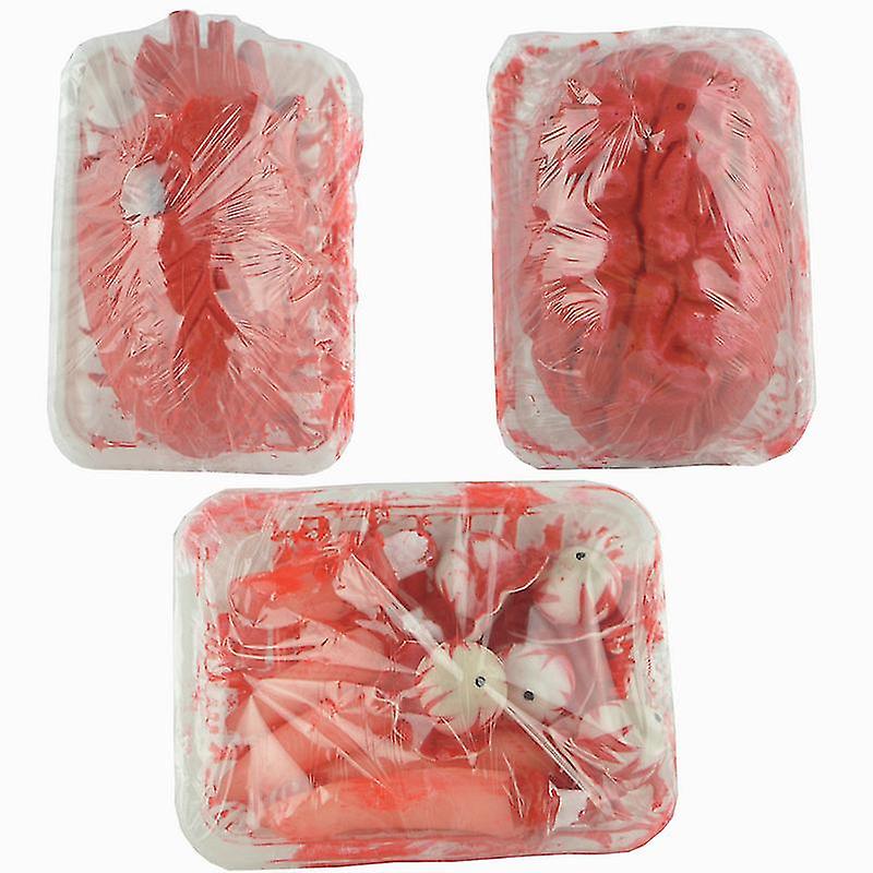 Halloween Decoration Fake Bloody Heart Prop Rubber Organs Squishies ...