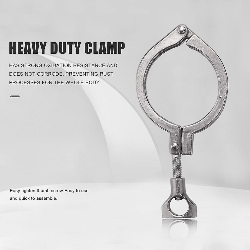 2st Tri-clamp Steel Single Pin Heavy Duty Tri Clamp med vingmutter för ...