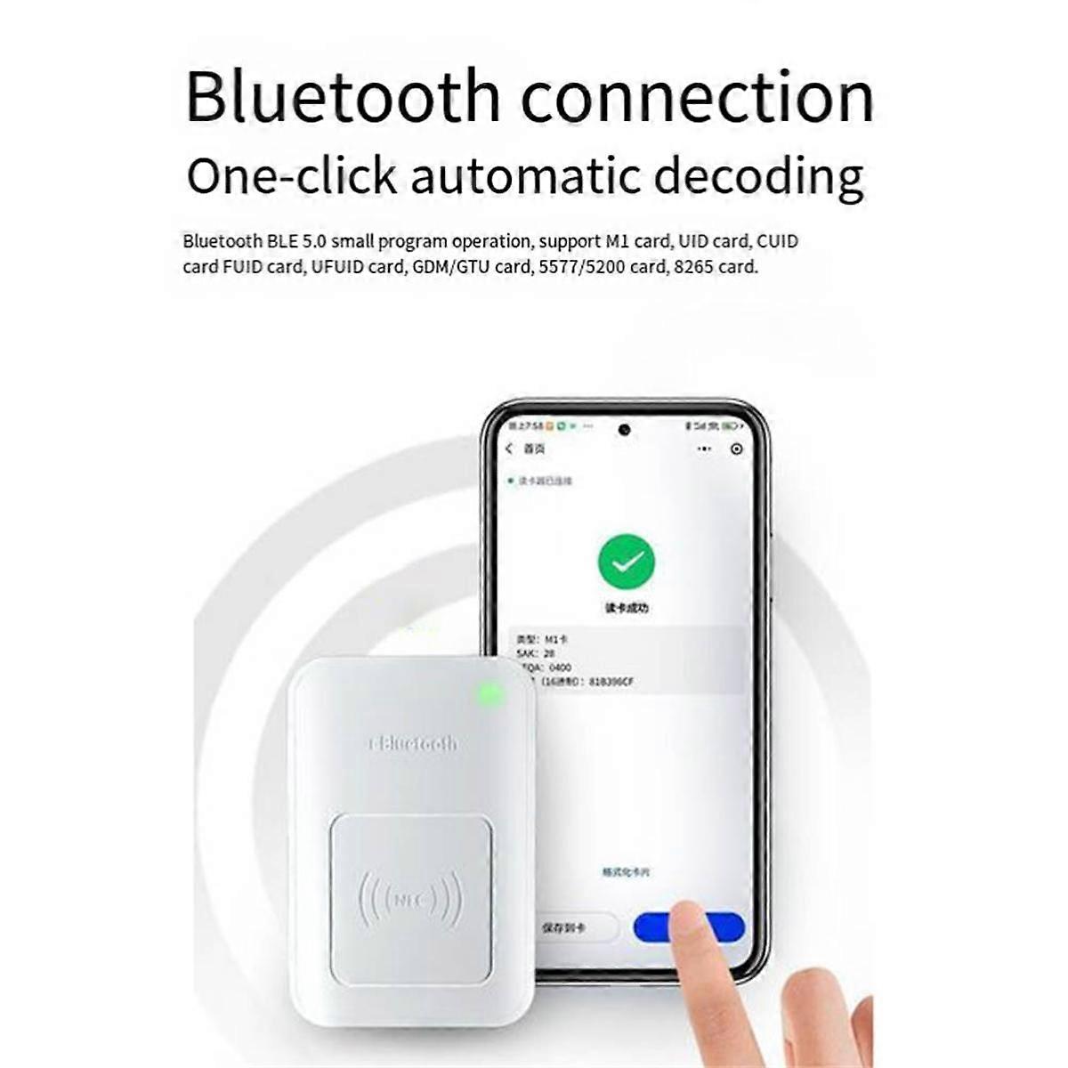 NFC Read-Write Device, Card Reader, Encrypted Access Control Decoder, Compatible with Bluetooth ...