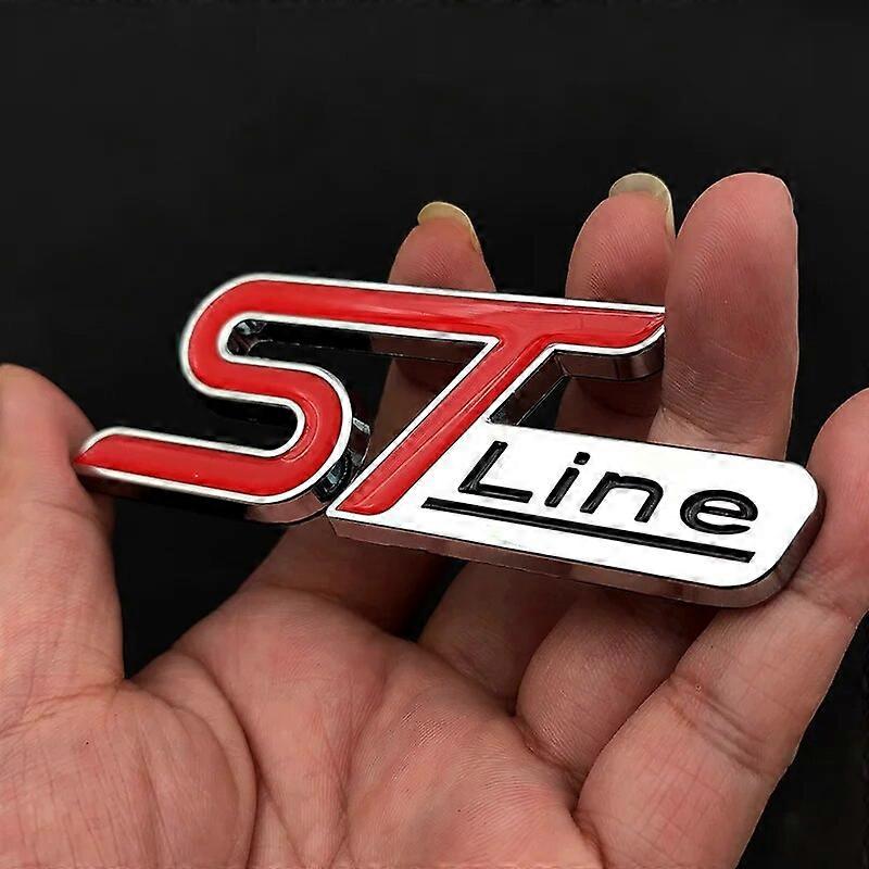 Metal ST Line Sticker Car Front Grill Emblem Trunk Badge For Ford Kuga ...