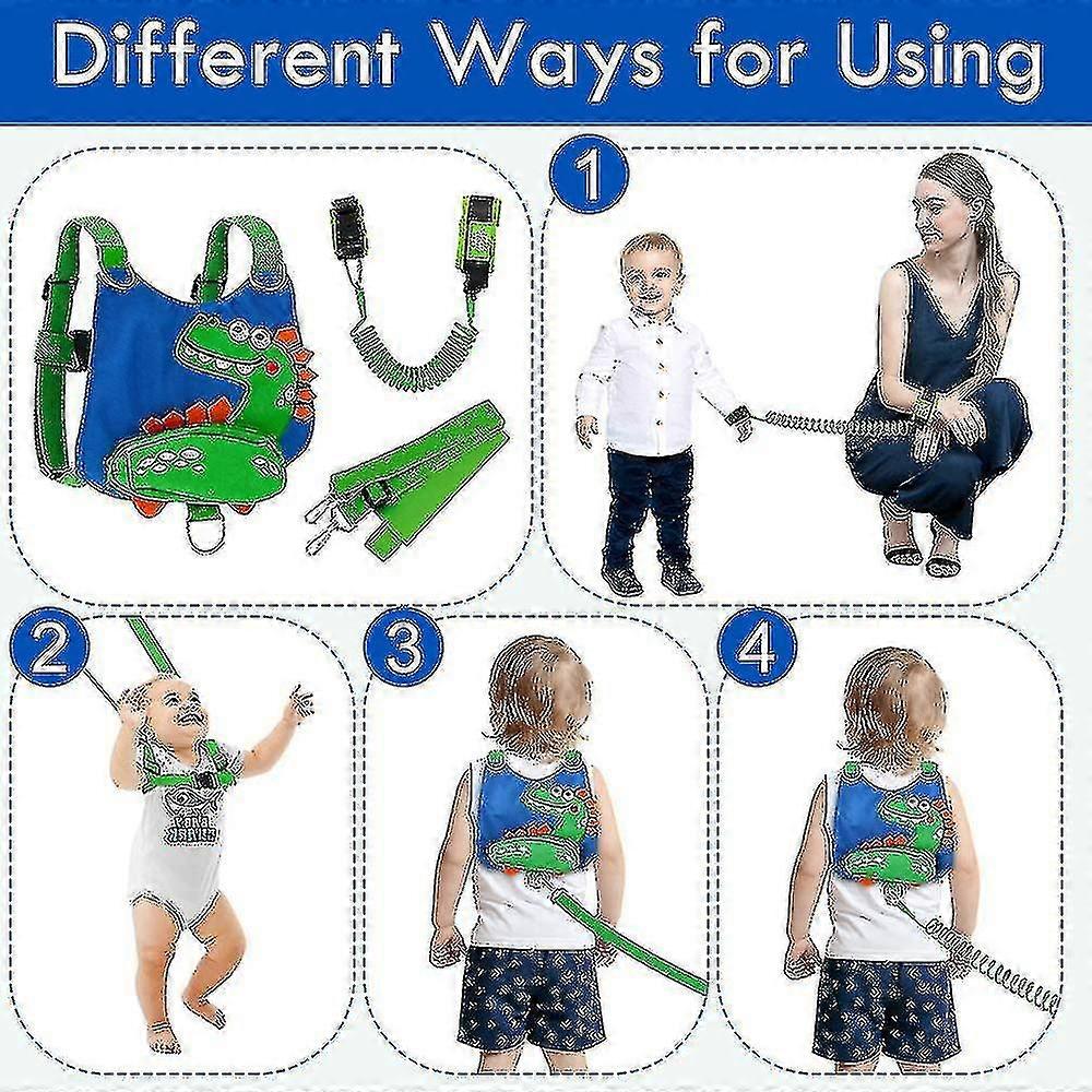 Leash For Kids, 4-in-1 Kids Leash With Anti Lost Wrist, Anti Lost Kids ...