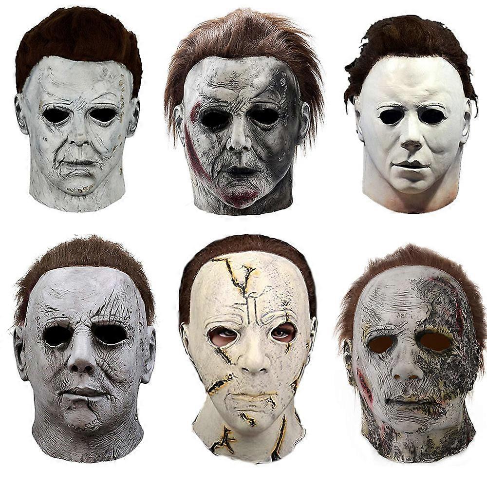 Terror Halloween Michael Myers Masks With LED Glow Horror Latex Full ...