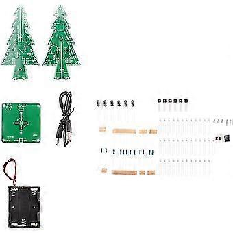 EEQKIT DIY Christmas Trees Soldering Project, 3D Christmas Trees LED ...
