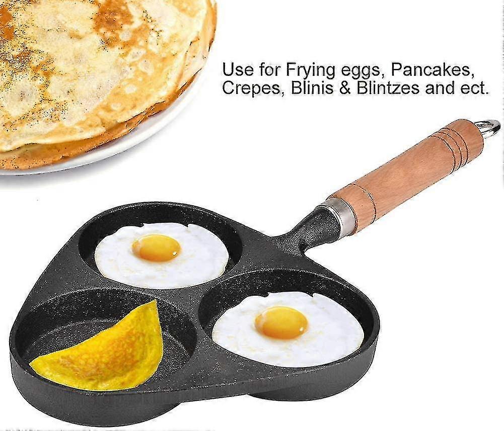 Mini Egg Pan 3 Shapes Cast Iron Omelette Frying Pan Egg Burger Fried ...