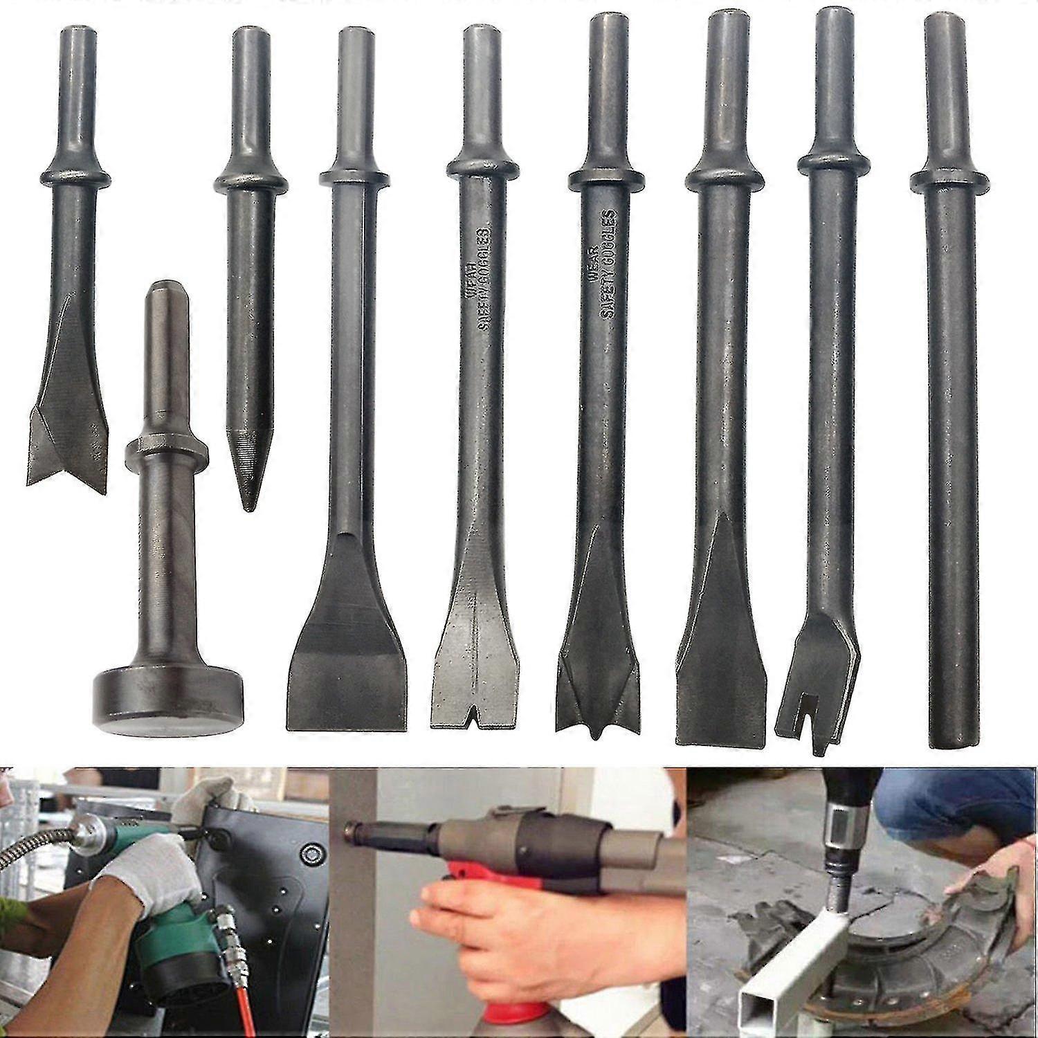 Pneumatic Chisel Air Hammer Sander Bit Set 9 Piece Set | Fruugo UK