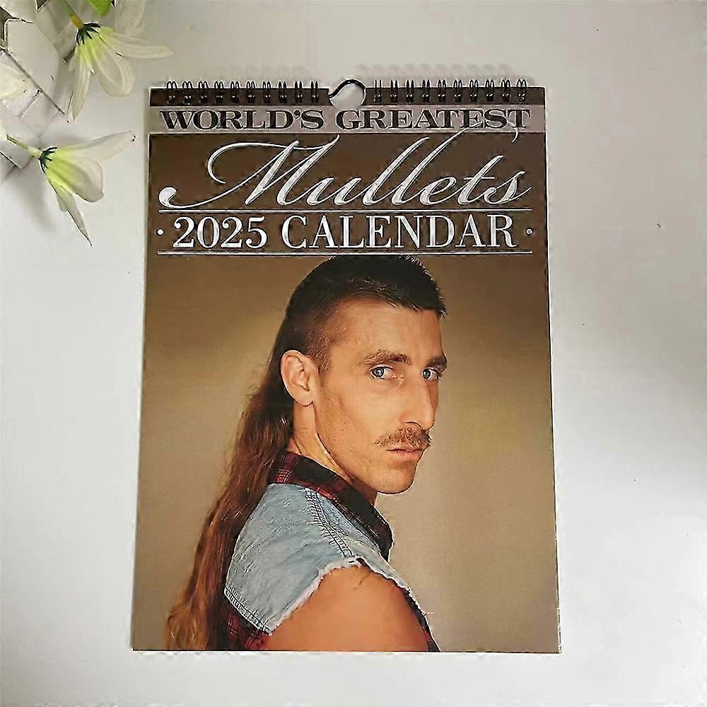 2025 Wall Monthly Calendar World'S Greatest Mullets Hanging Calendrier ...