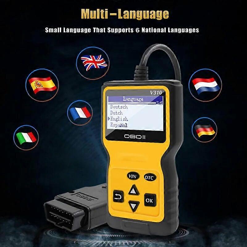 V310 OBD2 Car Scanner Universal Engine Fault Diagnostic Tool Read/Clear ...