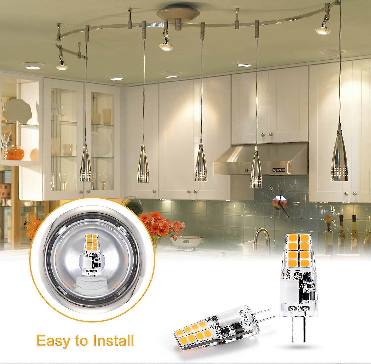 G4 LED Bulb 12V, 3000K Warm White, 3W Equivalent to 35W G4 Halogen Bulb, 300 Lumens, Non ...