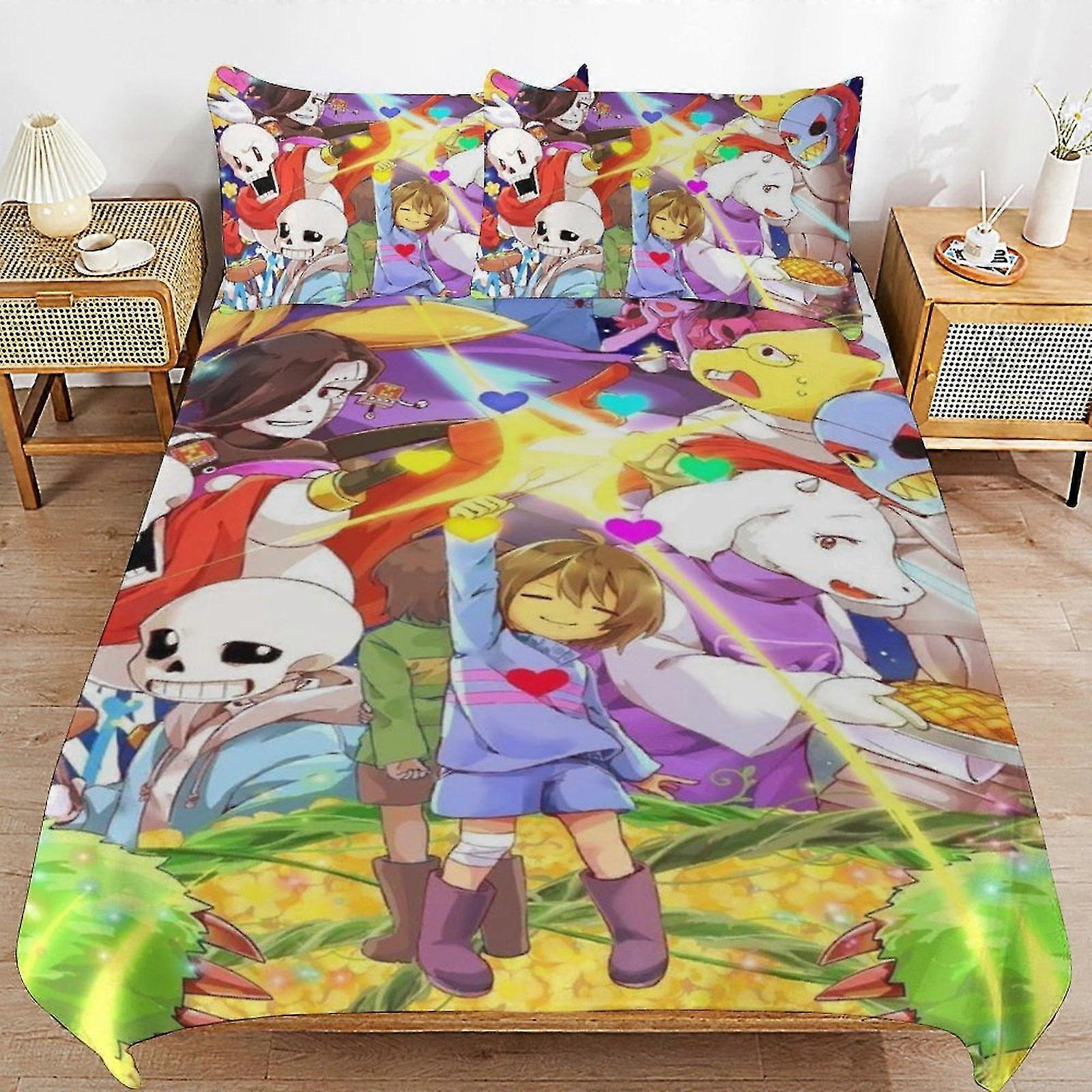 b1165 Bed Sheets Undertale Sans Duvet Duvet Cover 3 Piece Bedding Set 1 ...