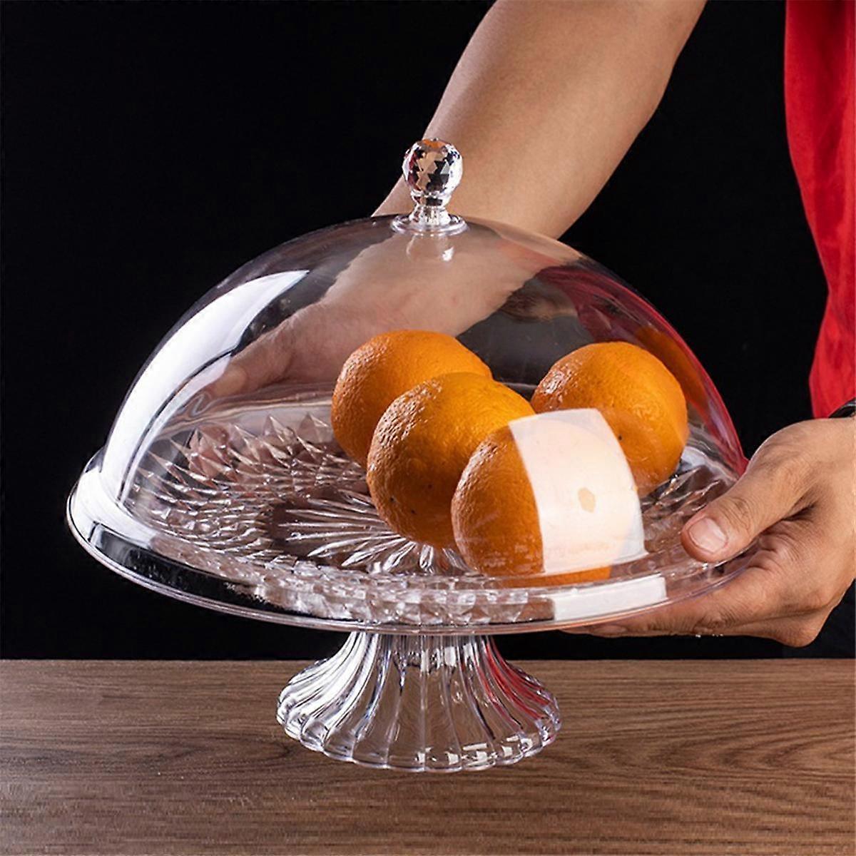 Cake Tray with Lid Cake Tray Portable Dustproof Cake Stand A | Fruugo UK