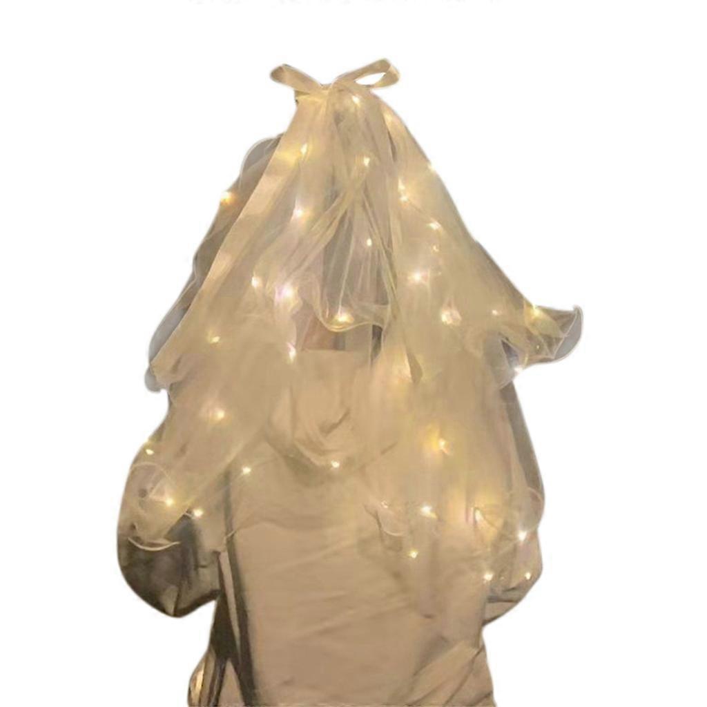 Wedding Tiara Veil Crowns Light Up Wedding Veil Led Light Veil Led ...