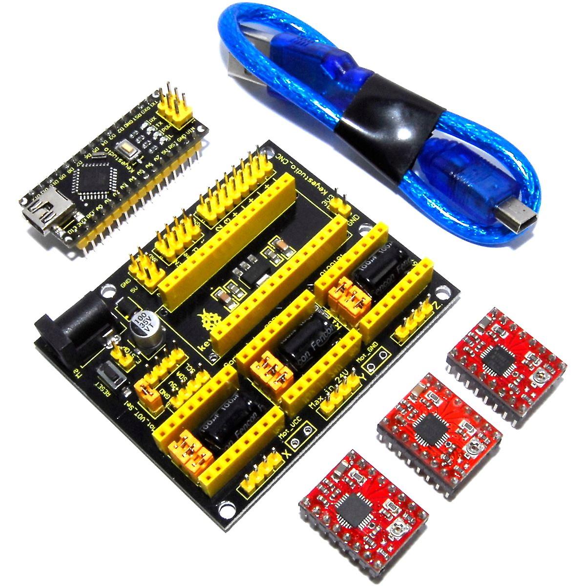 Keyestudio CNC Kit KS096 A4988 12V GRBL NANO (Arduino-Compatible ...