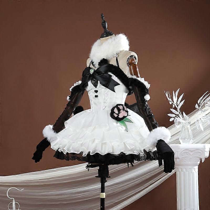 Shen Miao Panda Cosplay Costume Naraka Bladepoint Winter Lolita Dress ...