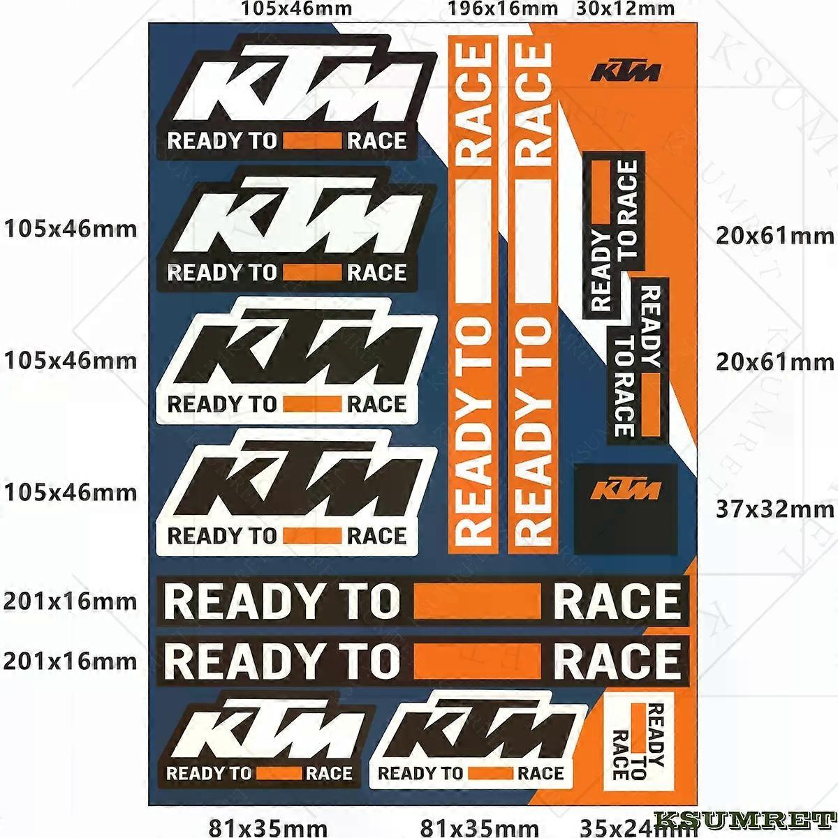 Apply For KTM Sticker Motorcycle Logo Decal | Fruugo AU
