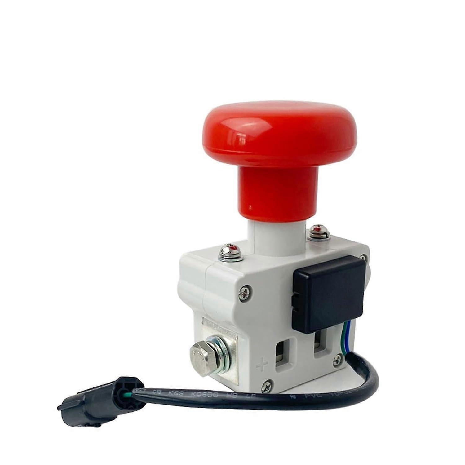 DC Power Emergency Stop Red Push Button Switch With Wire Model Wired ...