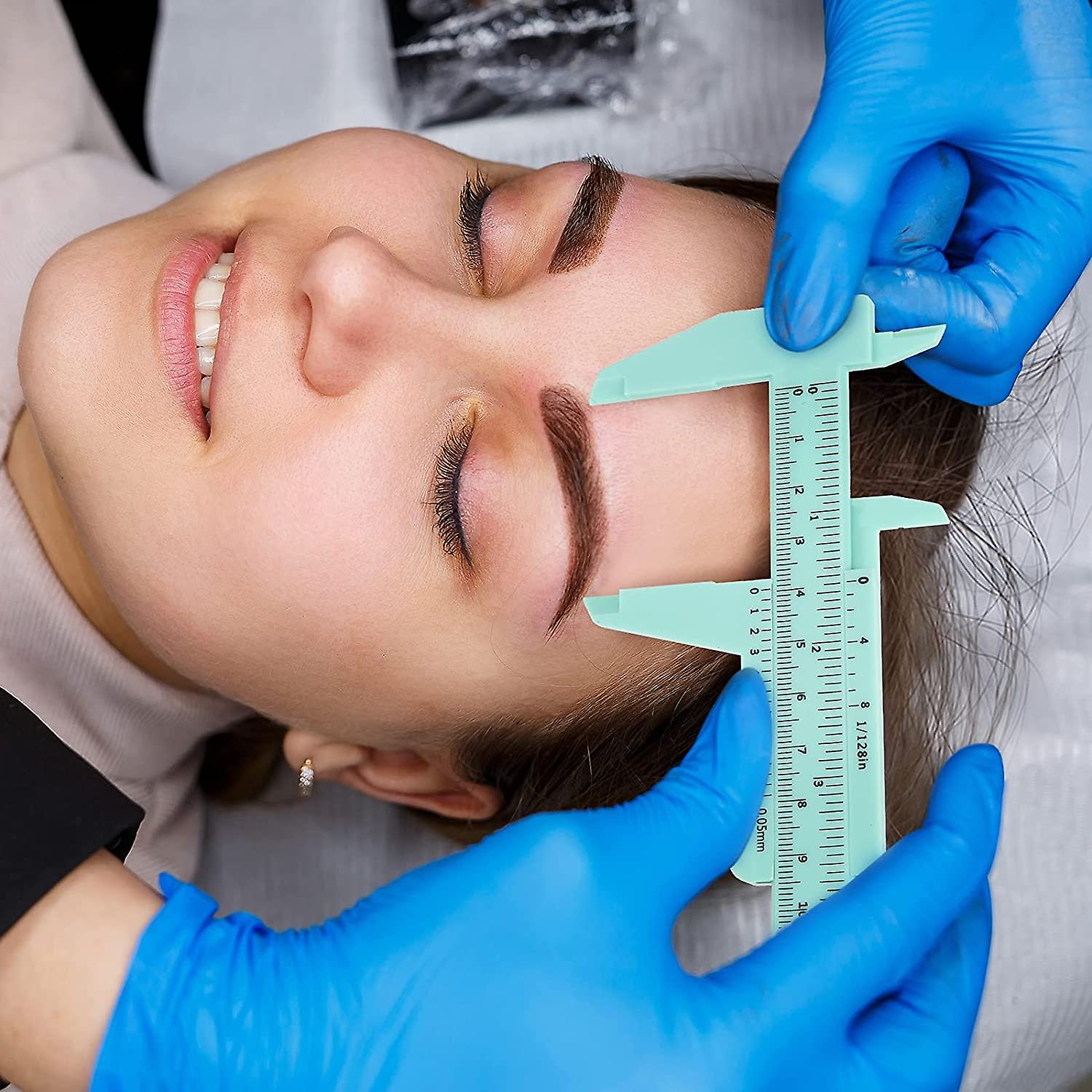 5 Pieces Eyebrow Measuring Ruler, Brow Mapping Ruler Tool, Mini Vernier ...