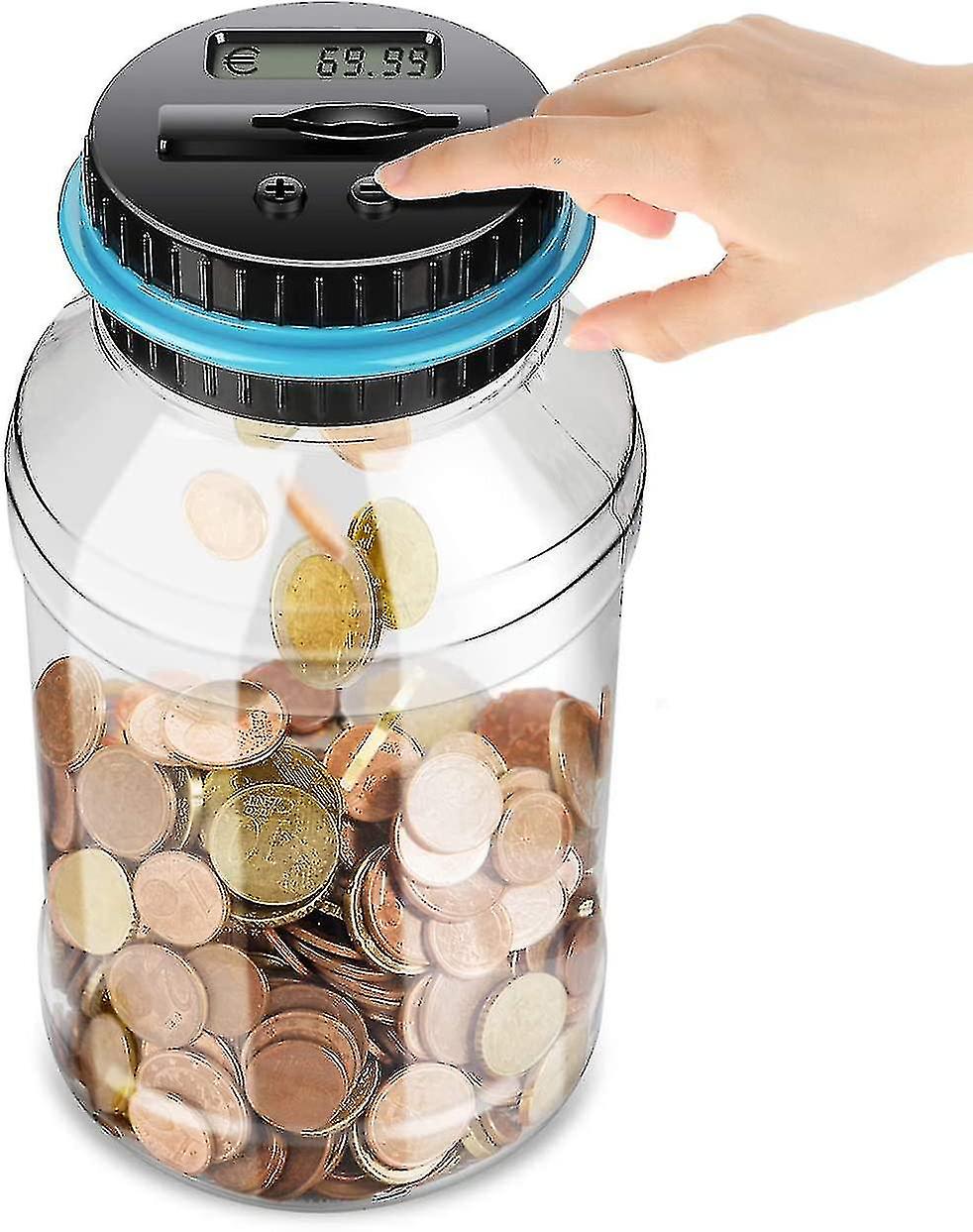 Money Box Bank with LCD Display - Automatic Coin Counter Money Box ...