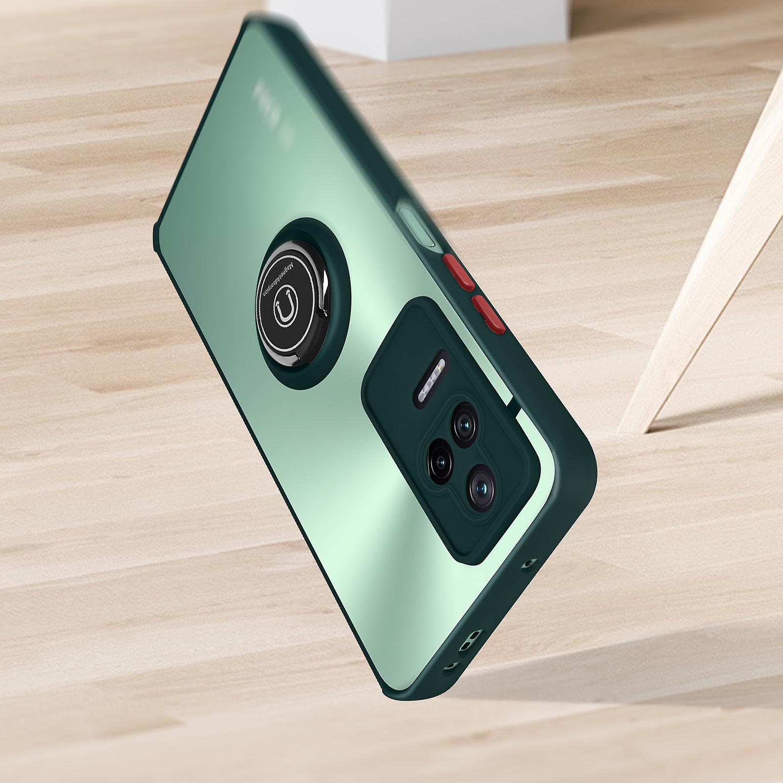 Xiaomi Poco F4 5G Bi-material Case Metallic Ring Video Stand Green | Fruugo UK