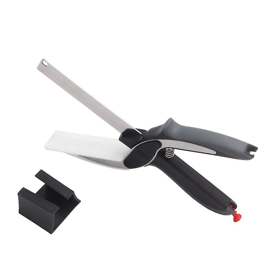 Food Cutter Kitchen Scissors, Salad Chopper Vegetable Cutter With Built ...