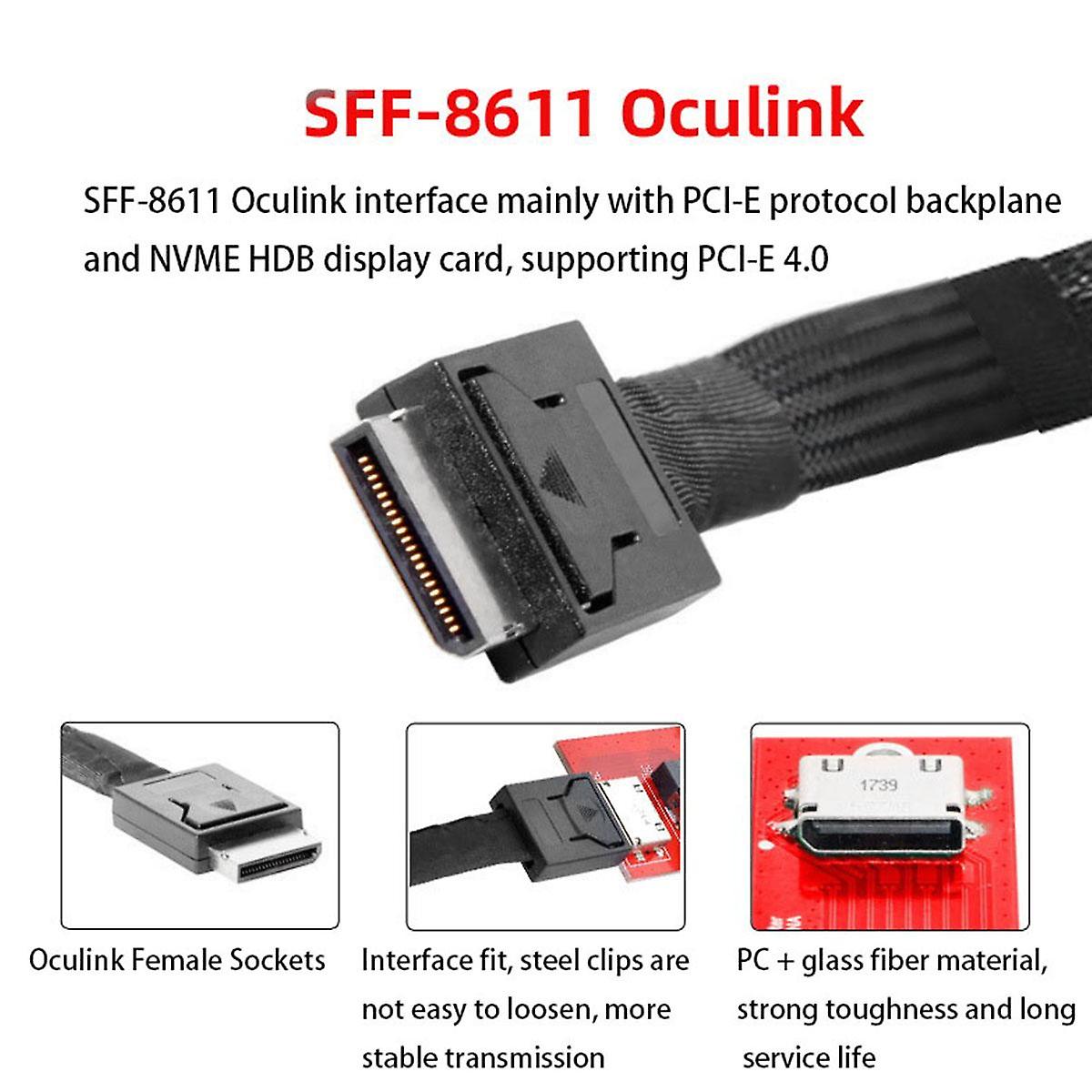 Moderkort SFF-8611 8612 NVMe M.2 SSD till PCIe 4.0 X16 Adapter ...