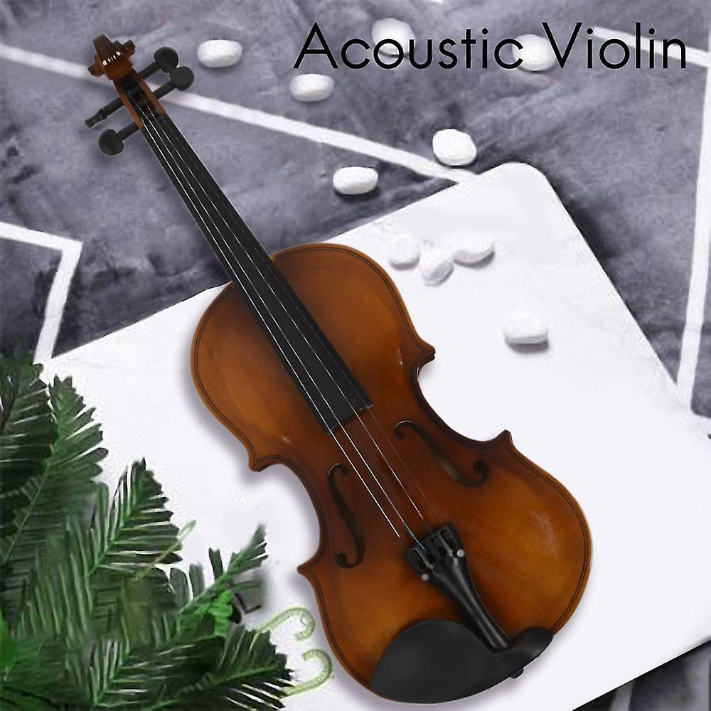 4/4 Full Size Acoustic Violin Fiddle Wood With Case Bow Rosin Violin ...