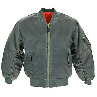 Skinhead Stonewashed MA1 Bomber Flight Army Jacket | Fruugo US
