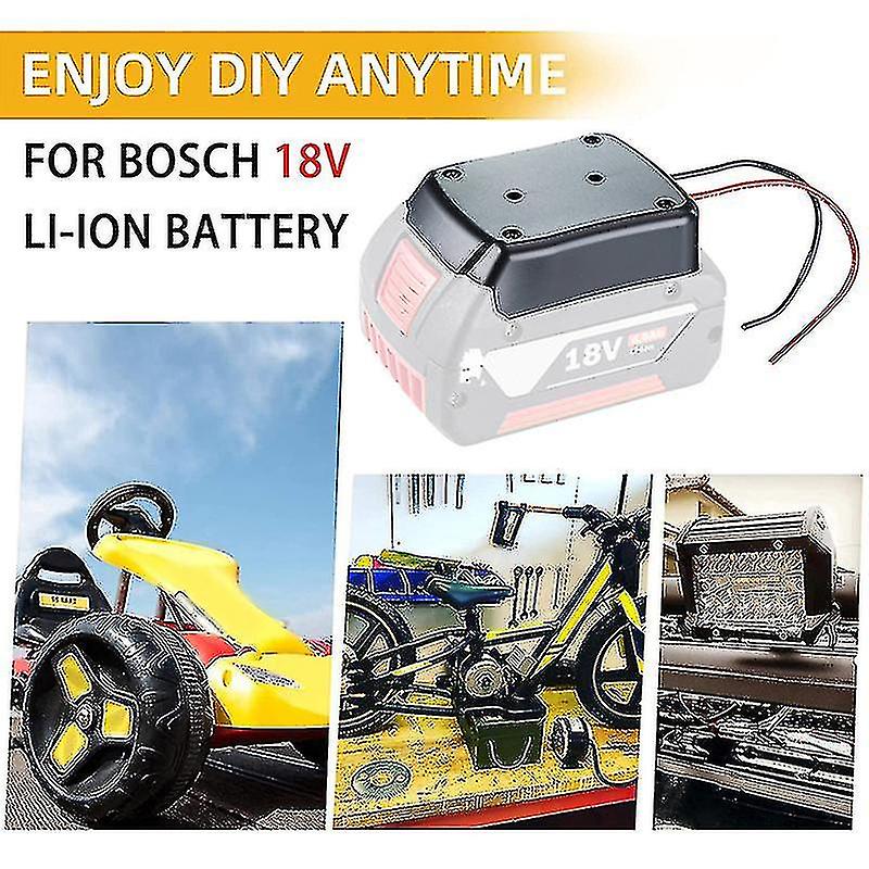 Power Wheels Adapter For Bosch 18v Lithium Battery Bat609 Bat618g ...