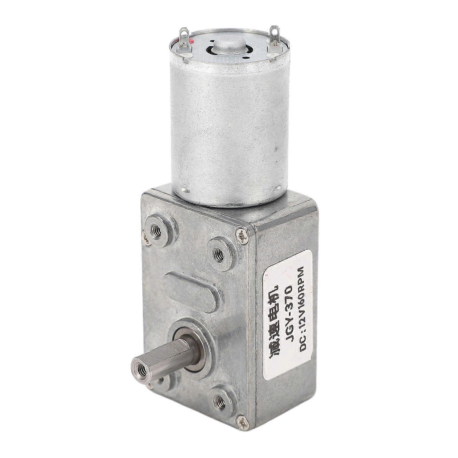 DC Gear Motor Single Shaft CW CCW Self Locking Worm Reduction Motor with Base for Label Printer ...