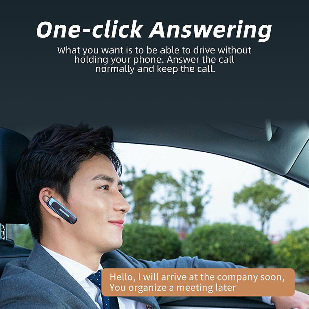 Bluetooth 5.0 Earpiece Driving Trucker Wireless Headset Earbuds Noise ...