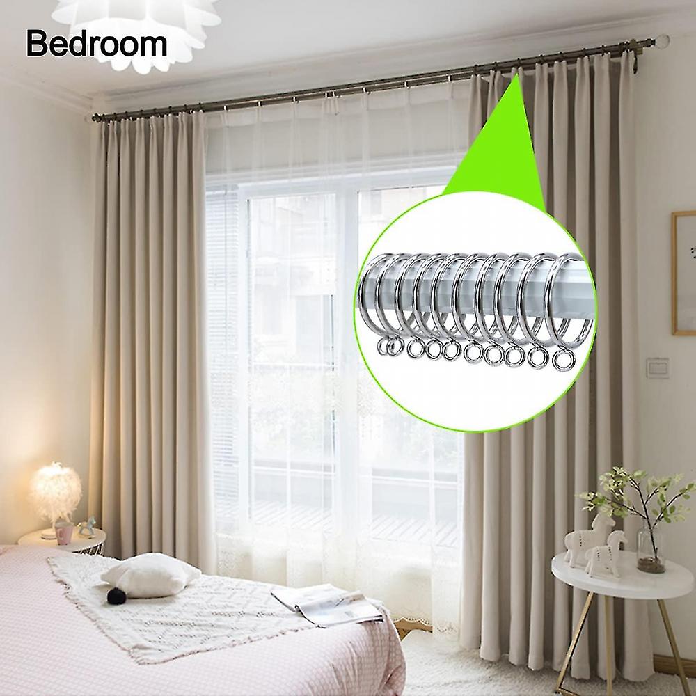 Pack Of 20 38mm Silver Metal Curtain Rings, Curtain Rod Rings, Hanging ...