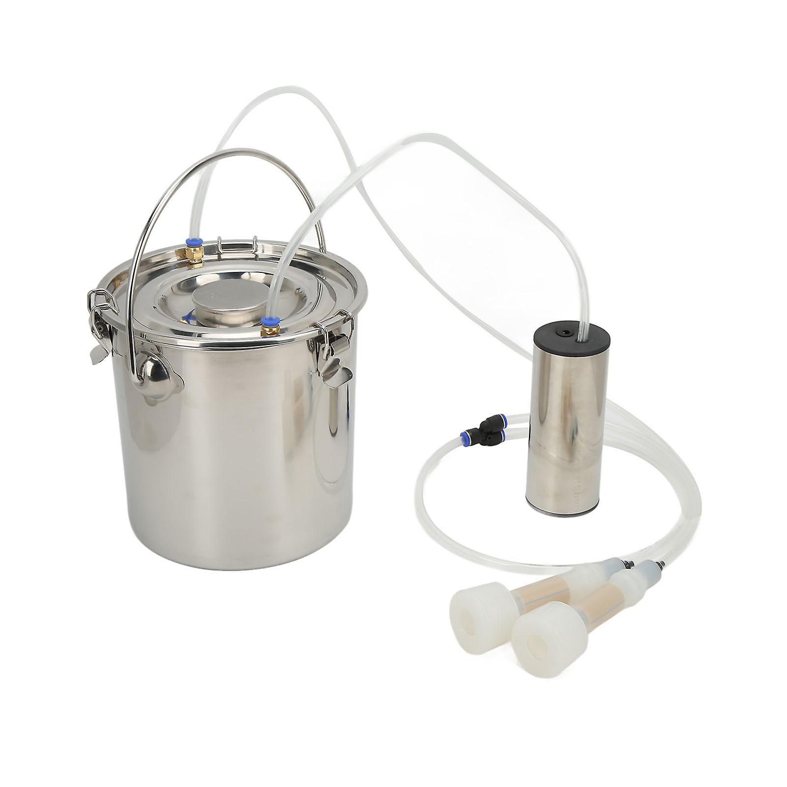 7L Goat Milking Machine Goat Milker with 304 Stainless Steel Bucket for ...