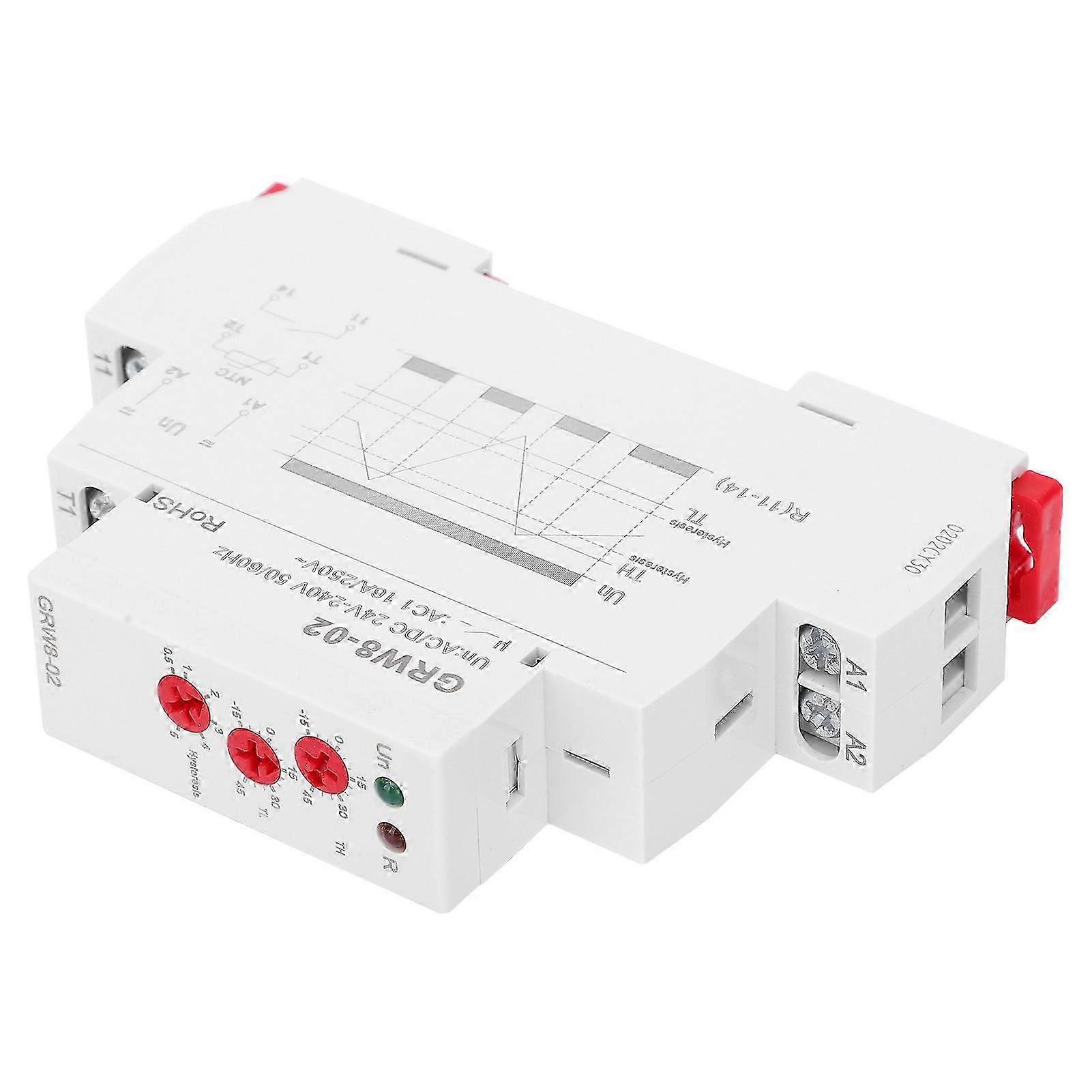 Temperature Control Relay DIN Rail Installation with Test Probe GRW8-02 ...
