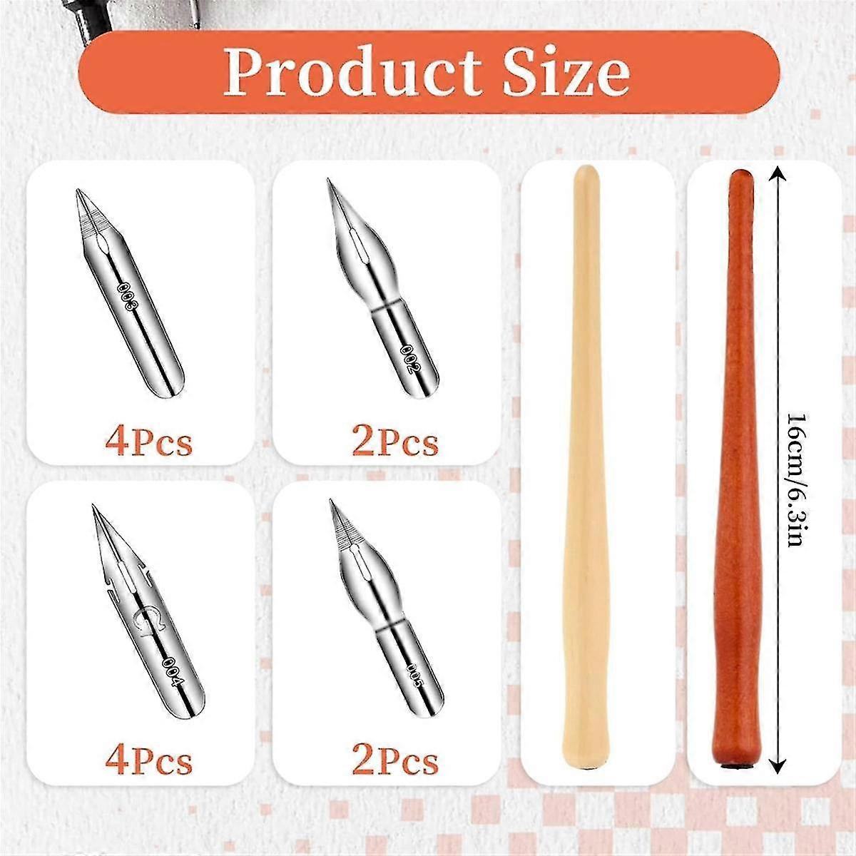 10 Pcs Dip Pen Set Nib Pen Holder Comic Pen Nib Set Pen Ink Nib ...