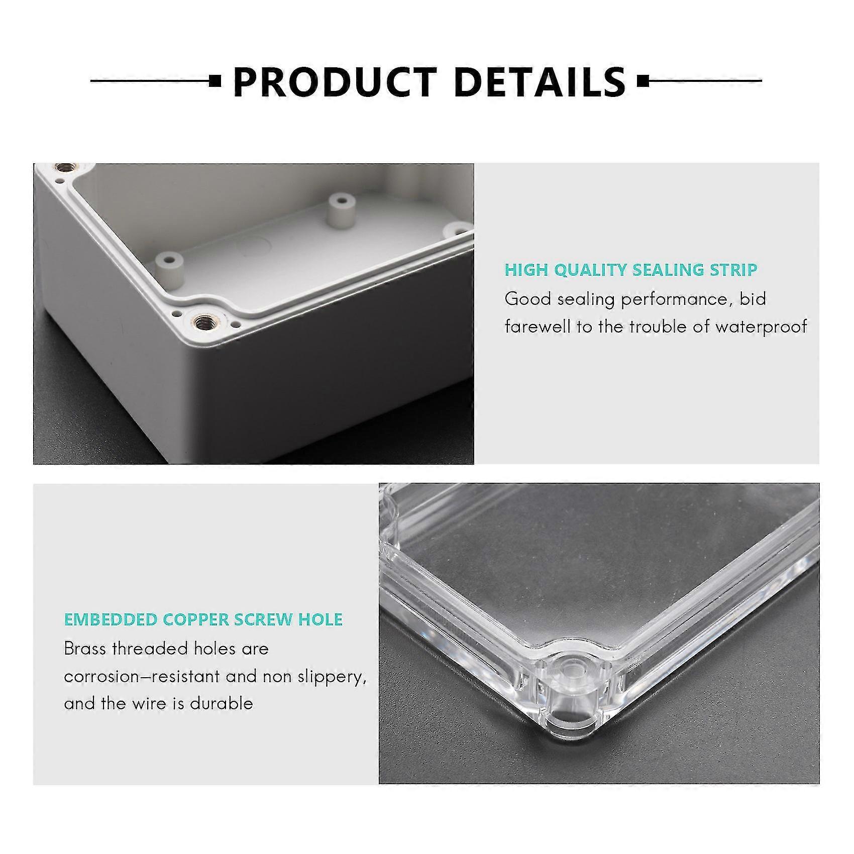 Clear Cover Plastic Electronic Project Junction Box 100 x 68 x 50mm ...
