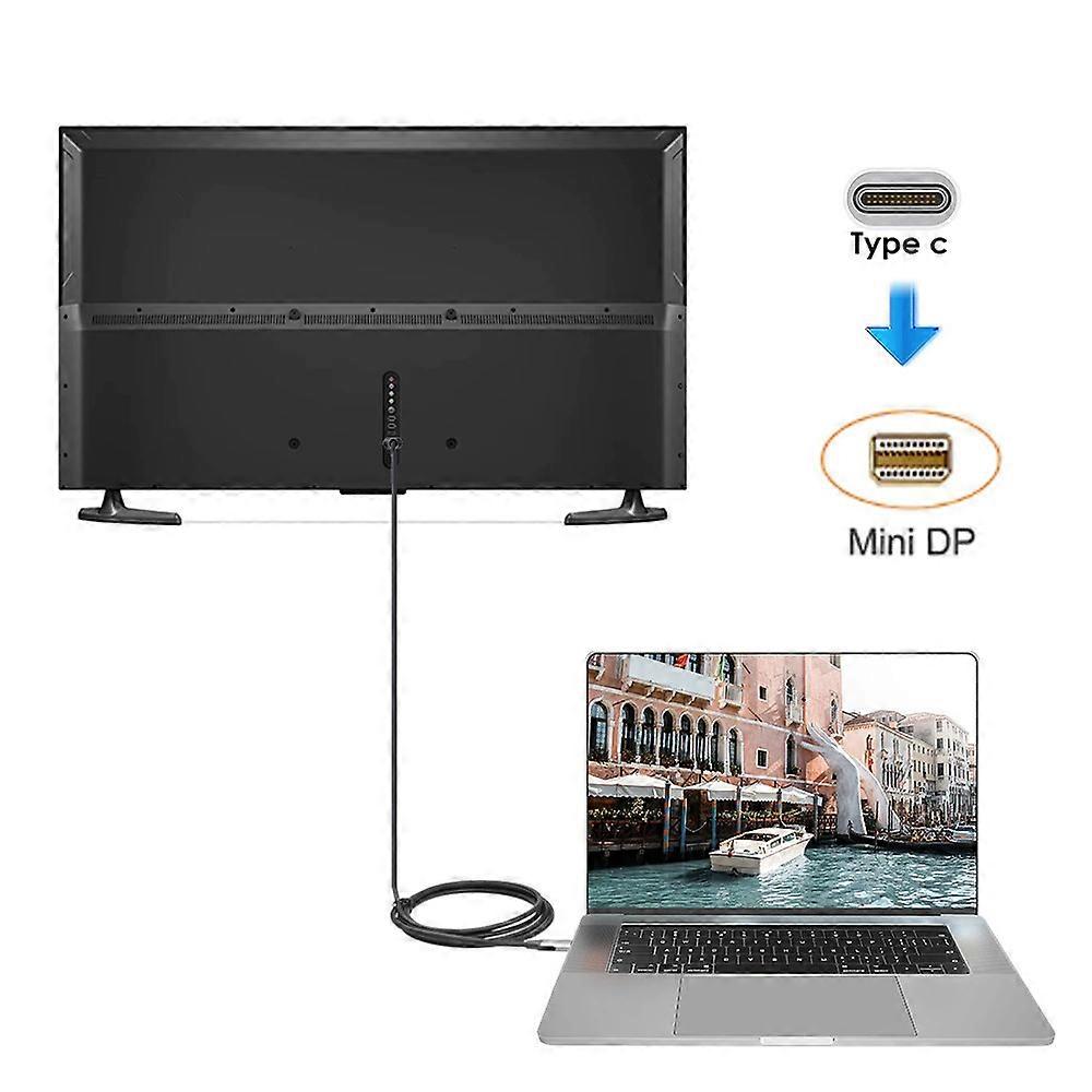 USB C to Mini Displayport Cable USB Type C for 3 to Mini DP Cord 4K ...