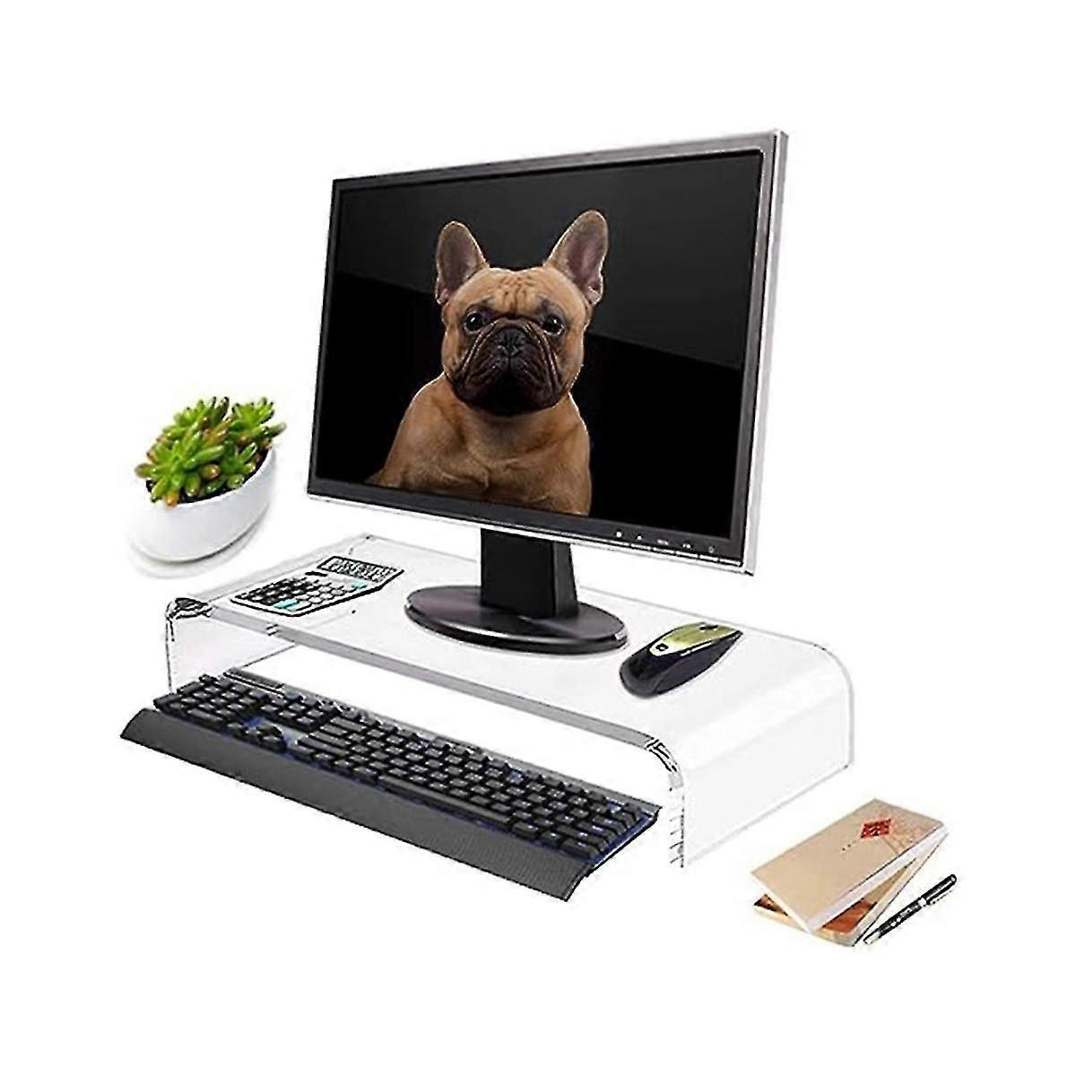 Computer Monitor Heightening Rack Acrylic U-shaped Display Rack Desk ...