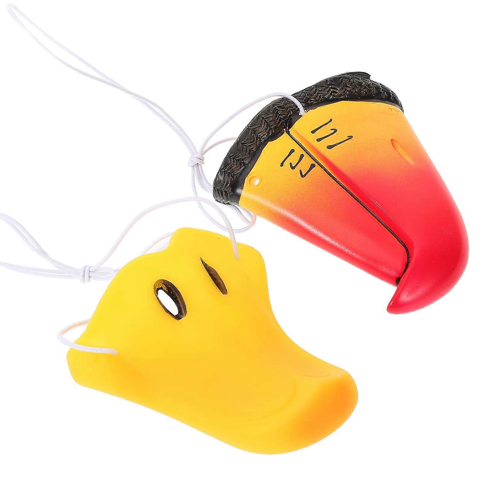 2pcs Duck And Parrot Nose Cosplay Prop Animal Beak Prop Halloween ...