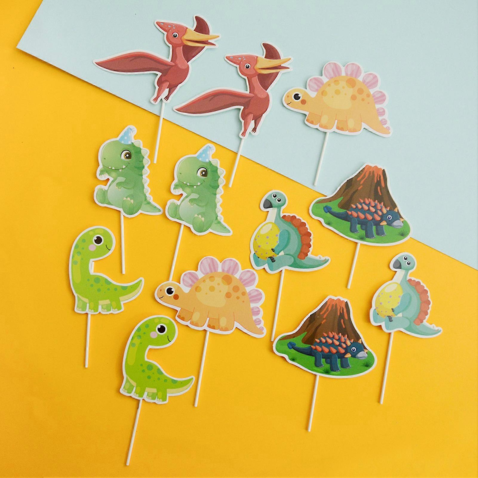 Volcano Dinosaur Cupcake Toppers Creative Kids Birthday Party Cake ...