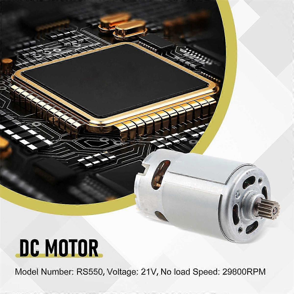 RS550 DC Motor 8.2mm 14 Teeth Gear Mini Motor 21V 29800RPM Electric Saw ...