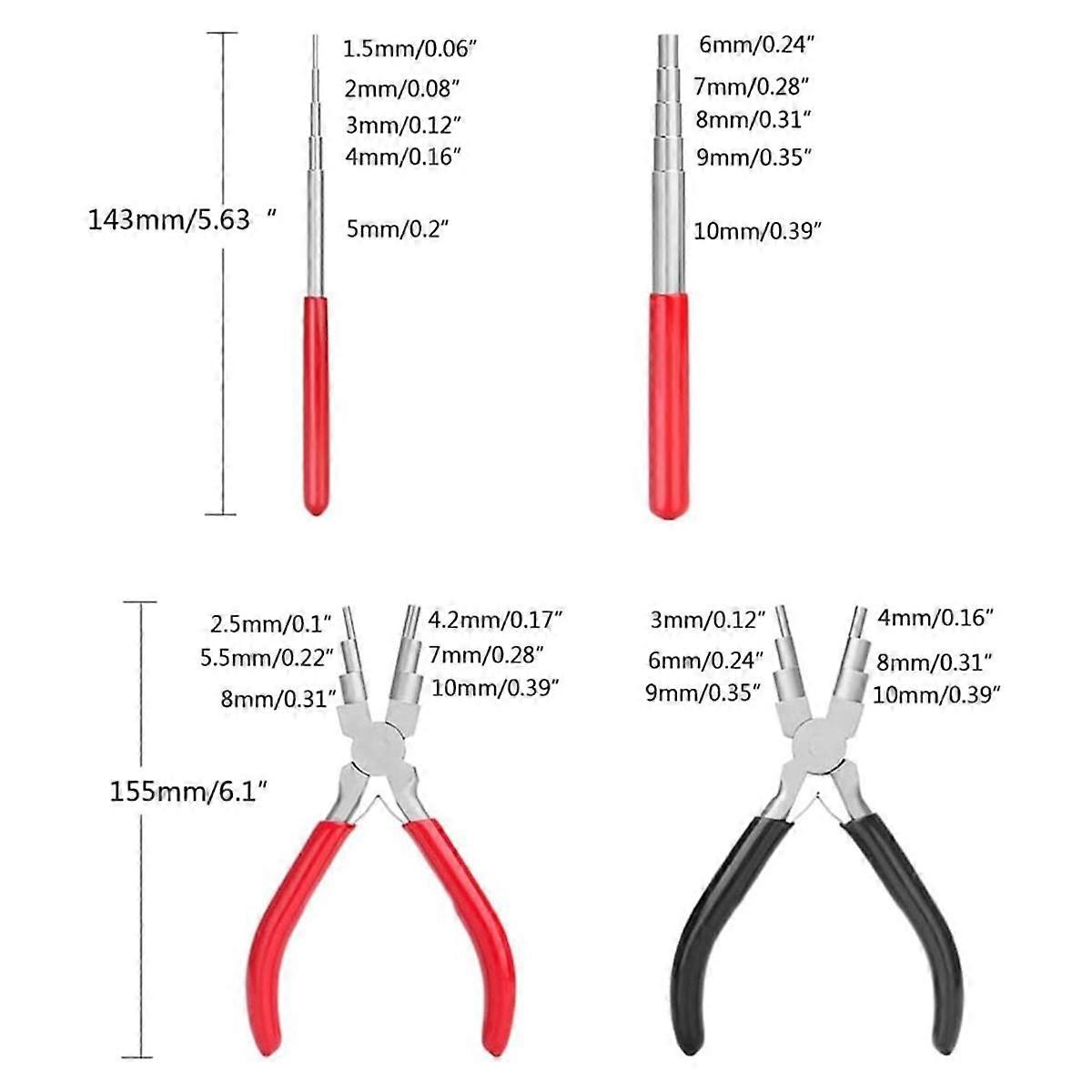 Wire Looping Tool Wire Looping Mandrel and 6 in 1 Bail Making Plier for ...