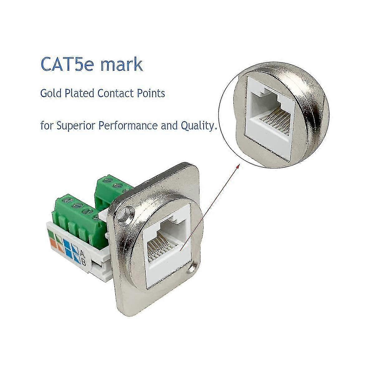 Rj45 Panel Mount Screw Terminal Adapter, Rj45/8p8c Panel Mount ...