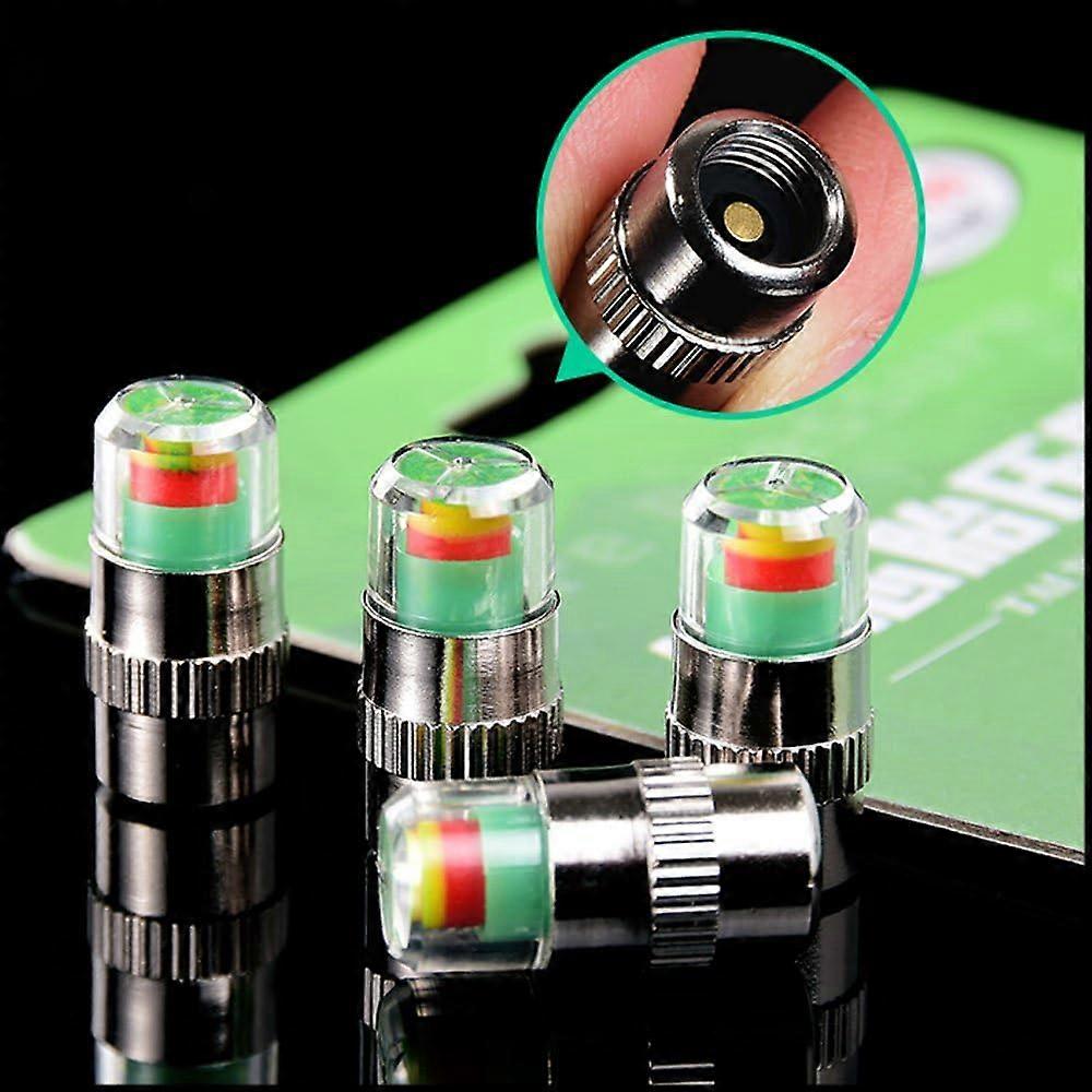MUJIXI Car Tire Pressure Monitor Valve Caps Sensor Indicator 3 Color ...