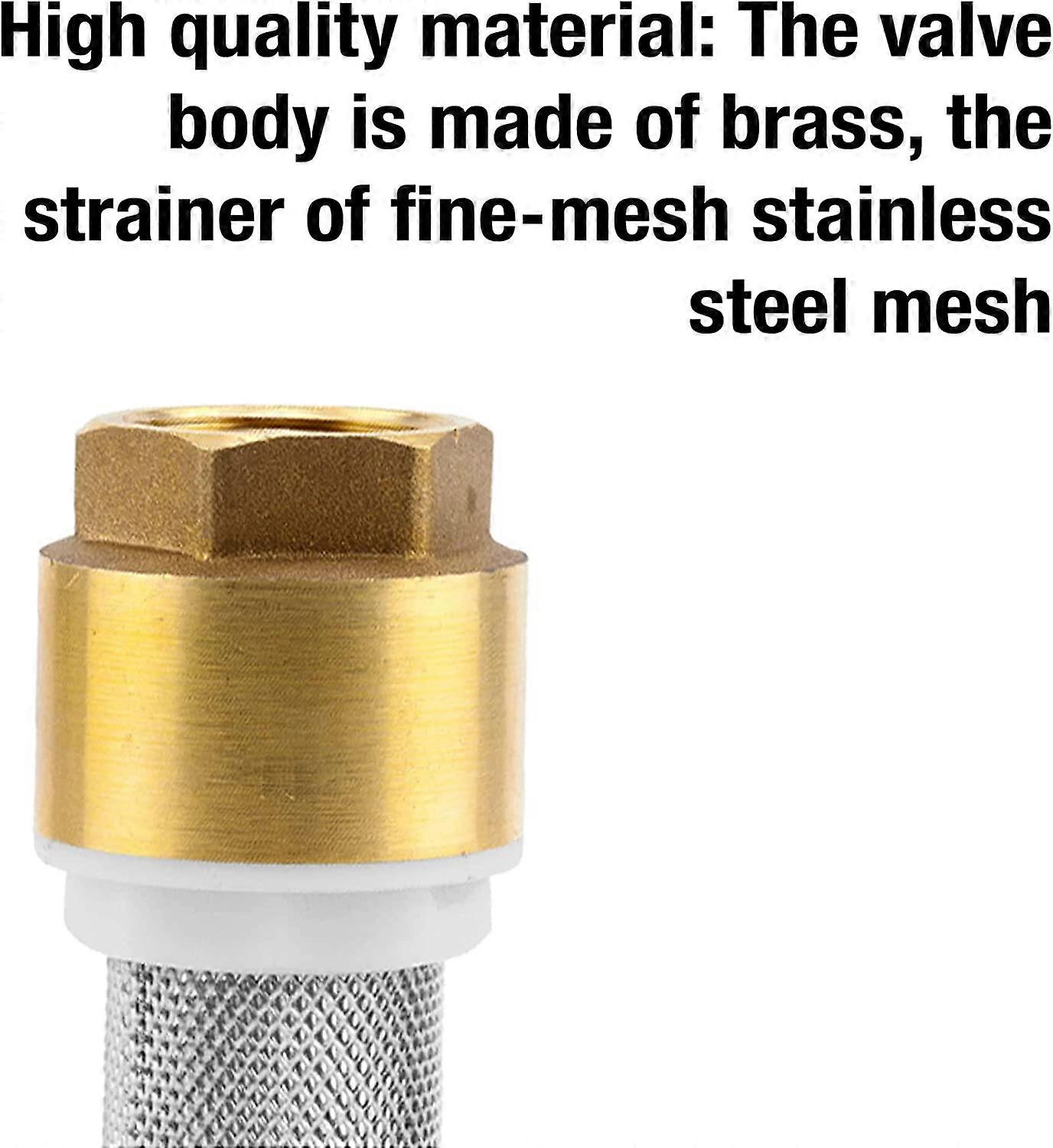 Brass foot valve: check valve, 32 mm (G 1 Inch) - Thread for connection ...