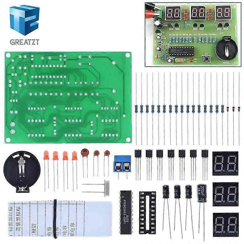 DIY Kits AT89C2051 Electronic Clock Digital Tube LED Display Suite ...