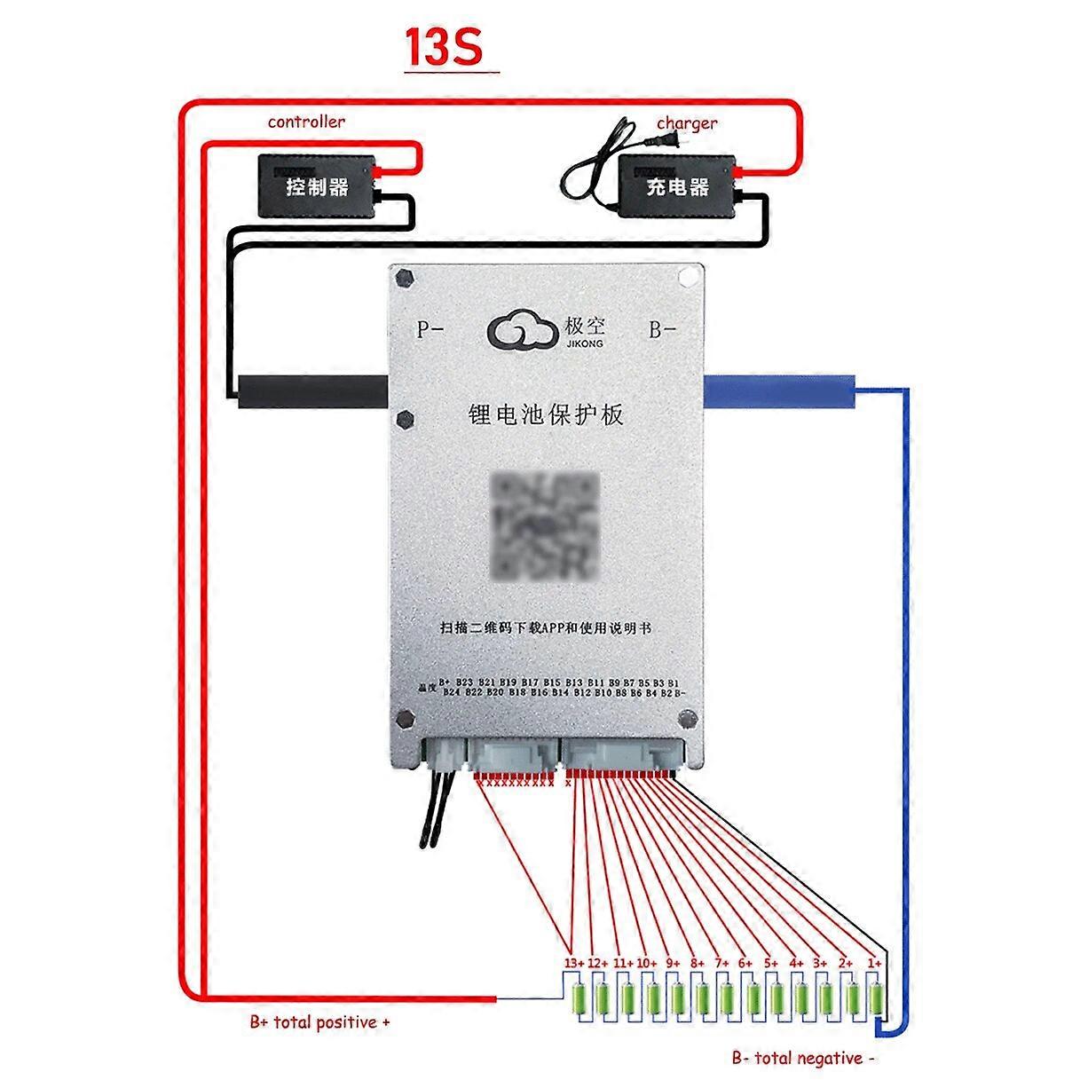 JK Smart Active Balancer BMS 8S-24S Batterie Lithium Carte de Protection 60A 80A Batteries Li ...